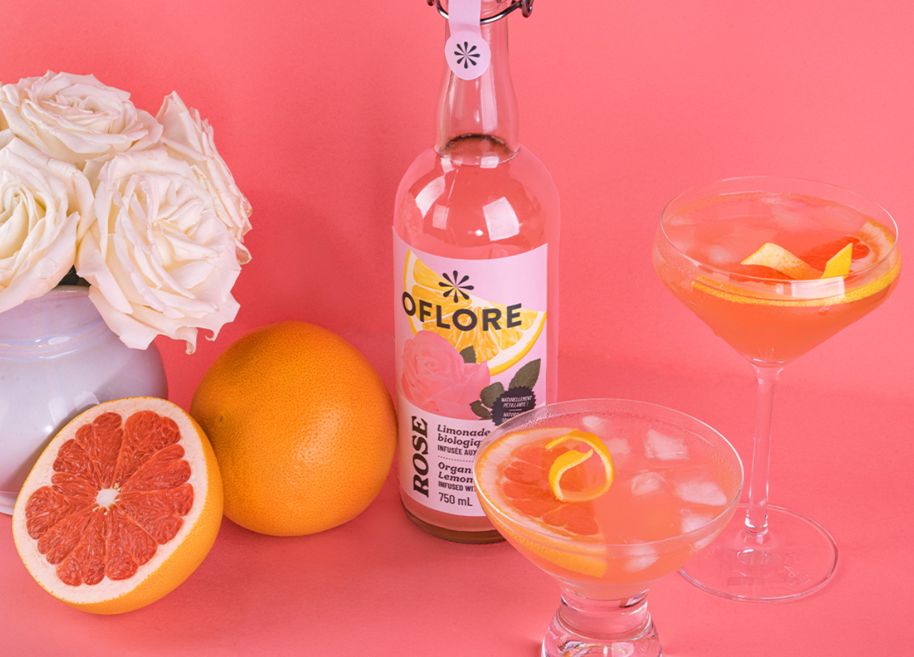 Dégustez un Cocktail Vodka Rose Frais | Limonades OFLORE – Limonades ...